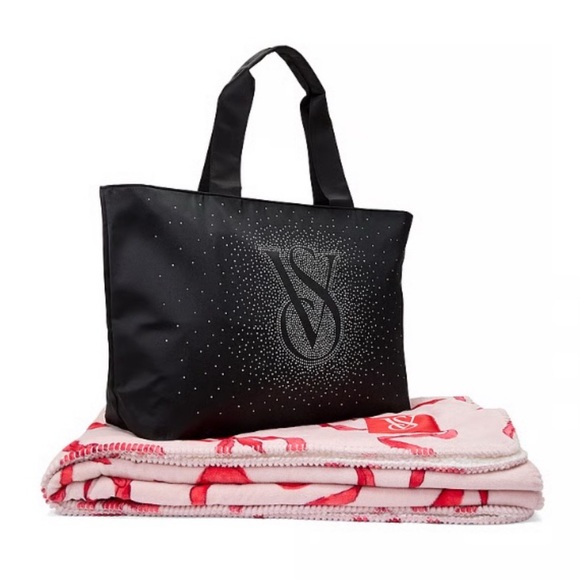 Victoria's Secret | Bedding | Victorias Secret Crystal Shine Black Tote ...